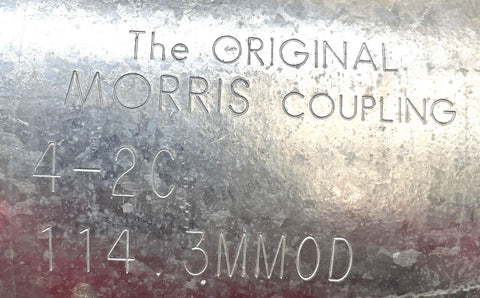 Morris 4-2C Galvanized Steel Compression Pipe Coupling 4-4.5" OD 4" Le