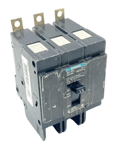 Siemens BQD315 3-Pole Molded Case Circuit Breaker 15A 480V 3 Phase - S