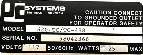 JC Systems 620-TC/TC-488 Environmental Chamber Programmer 117V 50/60HZ ...