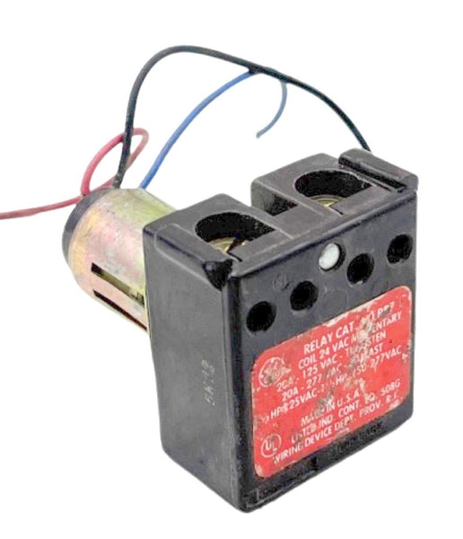 General Electric RR7 Relay 24VAC Coil 20A 250/277VAC Output 1.5HP Vint