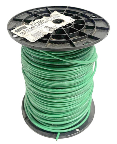 Nexans 614792 Machine Spool Electric Wire 10 STR Green THHN/THWN 500FT ...