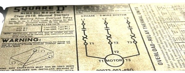 Square D MCA-3 Metal Enclosure Series B Class 2510