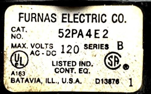 Furnas Electric 52PA4E2 Orange Pilot Light Series B 120V Max