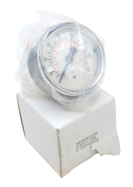 Parker K4520N14160 Pneumatic Pressure Gauge 2" Dial 1/4" NPT CBM 0 ...