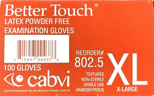(Lot of 2) Better Touch 802.5 Latex Examination Gloves XL Powder Free