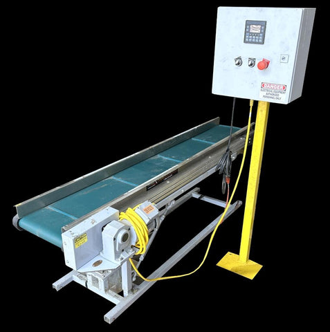 Mac Automation 12" x 75" Power Cleated Belt Conveyor w/ Programmable C