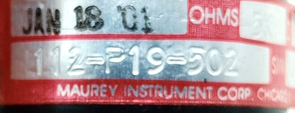 Maurey Instruments 112-P19-502 Compact Precision Potentiometer 5k Ohms