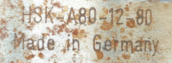 Schussler HSK-A80-12-80 Weldon Tool Holder 2" Nose Diameter 3.00" Proj