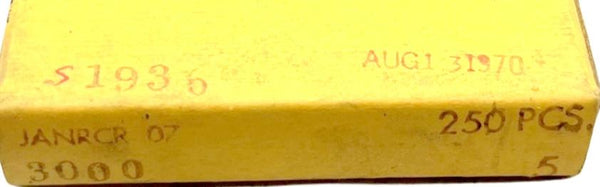 Stackpole Carbon Co. S1936 Capacitor 250PCS Vintage Aug 13 1970 ...