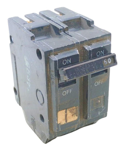 General Electric THQB2150 2-Pole Circuit Breaker 50A 240VAC 1 PH Bolt-