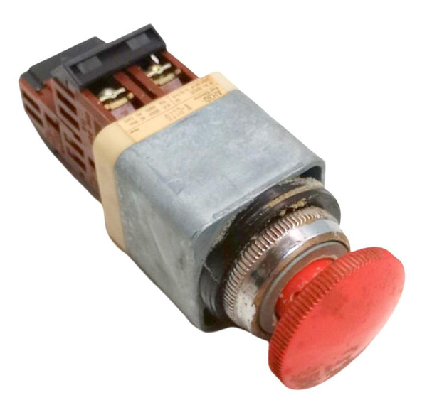 Fuji Electric AH30-V-022G Red Mushroom Style Push Button 6A 250VAC
