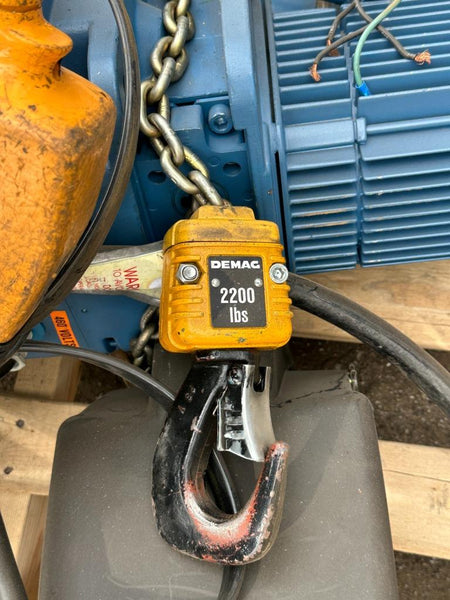 Demag 2200 LB Electric Chain Hoist Pendant Controlled DKUN 10-1000K V1 ...