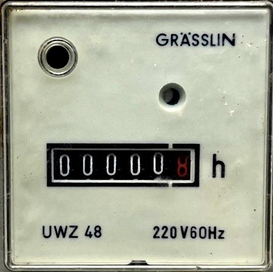 Grasslin UWZ-48 Hour Meter 220V 60HZ 6-Digit Gray Plastic Enclosure ...