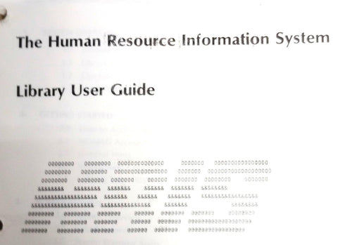 HRIS Human Resource Information System Library User Guide