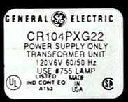 General Electric CR104PXG22 Power Supply W/ Orange LED Light 120V 50/6