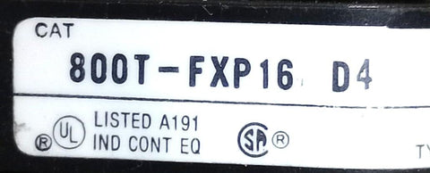 Allen Bradley 800T-FXP16 D4 Ser. T Illuminated Red Emergency Stop Push Button | Surplus Select