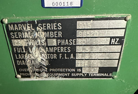 Marvel 9A5 Horizontal Metal Cutting Hack Saw Series 9 230V 3 Phase ...