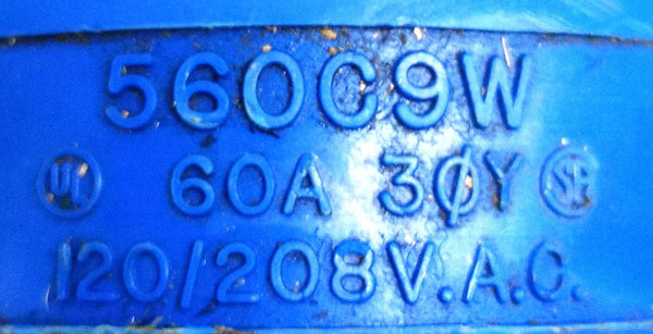 Hubbell 560C9W IEC Pin & Sleeve Female Plug Connector 60A 3PH 120/280V ...