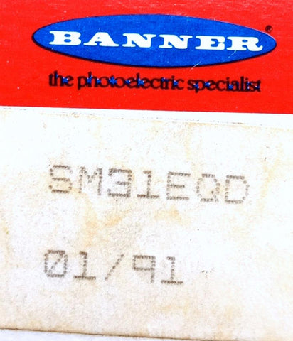 Banner SM31EQD Mini-Beam Photoelectric Sensor 3m Range 4-Pin 10/30VDC