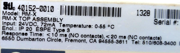 STI 40152-0010 RM-X Solid State Safety Relay 24VDC 22.5mm 10ms Respons