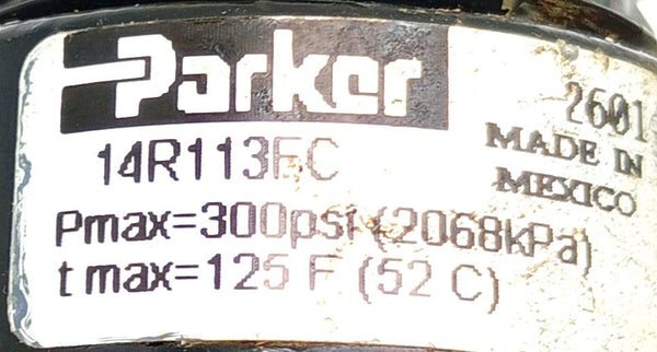 Parker 14R113FC Pneumatic Pressure Regulator 1/8" NPT 300 PSI Max 125°F ...