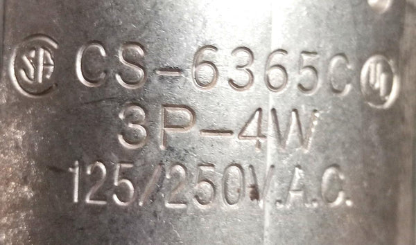 Hubbell CS-6365C Twist-Lock Locking Plug 3P-4W 50A 125/250VAC – Surplus ...