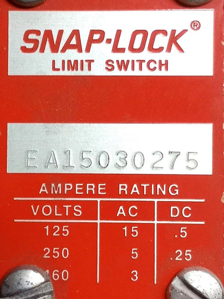Namco EA15030275 Snap-Lock Limit Switch Double End Shaft 125/460VAC 1N ...