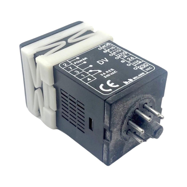 B&B Milano DV416 Timer Counter 24VDC 2-Digit 240VAC 8-Pin 3A Plastic