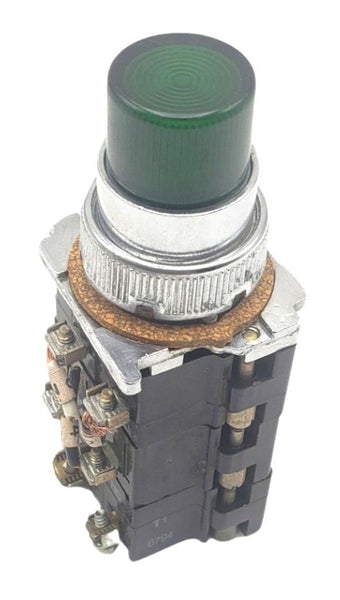 Cutler-Hammer 10250T/91000T Green Light 120V Push Button & Contact Blo