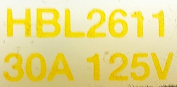 Hubbell HBL2611 Locking Plug 30 Amp 125V Male Connection Black and ...