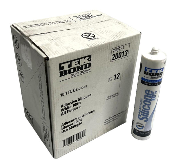 Pallet of 1200 Tek Bond White 100% Silicone Caulk Adhesive All Purpose