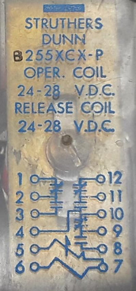 Struthers Dunn B255XCXP-24D General Purpose Relay 24-28VDC 12-Pin