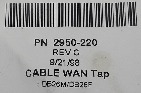 Madison DB26M/DB26F Cable WAN Tap Cord Rev C Type CL2 28AWG 300V