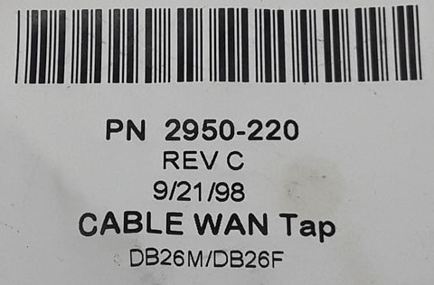 Madison DB26M/DB26F Cable WAN Tap Cord Rev C Type CL2 28AWG 300V