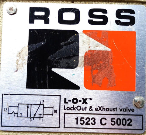 Ross Controls 1523C5002 LOX Lockout Exhaust Valve 3-Way 2-Position Body ...