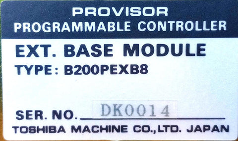 Toshiba B200PEXB8 Provisor Programmable Controller Base Module 8-Port