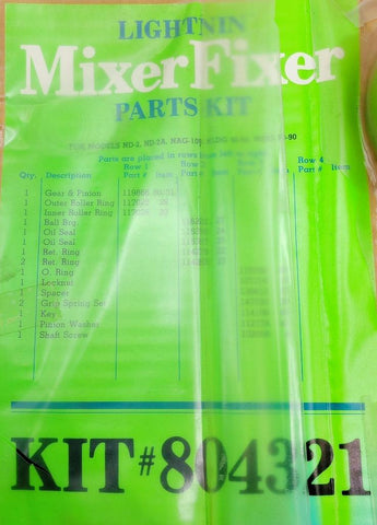 Lightnin 804321 MixerFixer Complete Spare Parts Kit