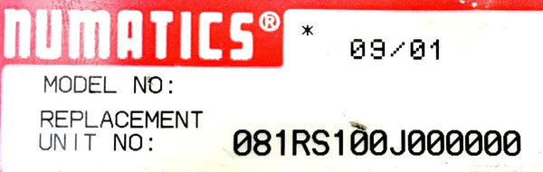 Numatics 081RS100J000000 Pneumatic Regulator 10-130PSIG | Surplus Select