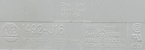 Allen Bradley 1492-J16 Circuit Feed-Through Block 690V IEC (Lot of 3)