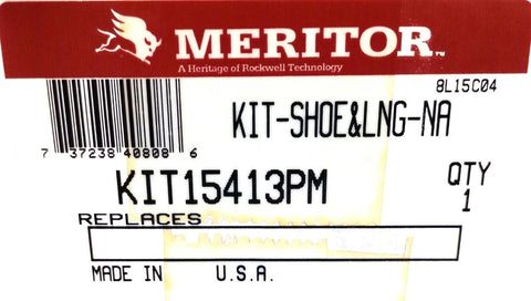 Meritor KIT15413PM Front Disc Brake Shoe & Lining Kit