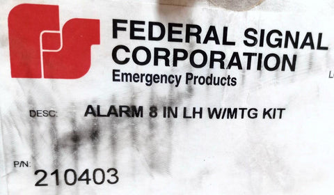 Federal Signal 210403 8" Stainless Steel Alarm With Mounting Hardware