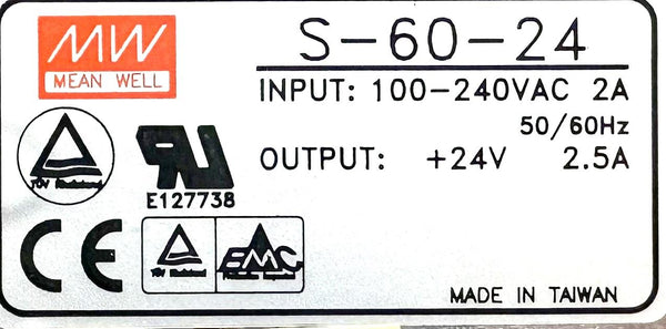 Mean Well S-60-24 Power Supply | Surplus Select