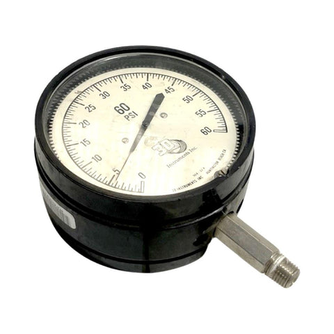 3D Instruments 22504-22B11 Pressure Gauge 0-60PSI Welded Metal Socket
