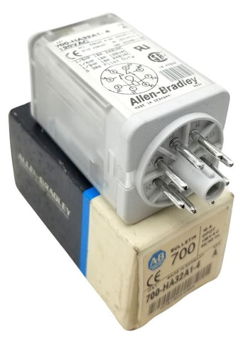 Allen-Bradley 700-HA32A1-4 Relay 10 Amp 120VAC 50-60Hz DPDT Ser A