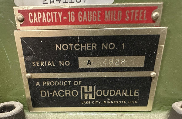 Di-Acro No. 1 Corner Notcher 16 GA 6" x 6" w/ Stand – Surplus Select