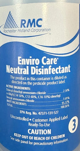 RMC Enviro Care Neutral Disinfectant Cleaner 32 OZ (Case of 12 ...