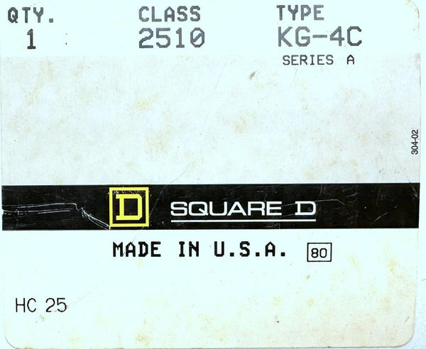 Square D 2510 Starter Switch KG-4C