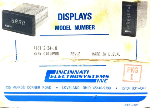 Cincinnati Electrosystems 4161-2-24-.8 Segment Display Rev-B 01014988