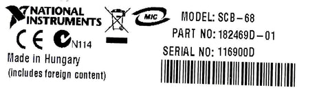 National Instruments SCB-68 Shielded Connector Block 182469D-01