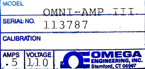 Omega Engineering Omni-AMP III .5 A 110V